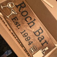 Personalized Bar Sign Wooden Sign Gift Custom Wood Sign Personalized ...