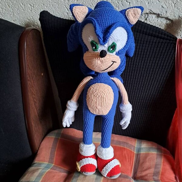 Crochet Pattern Sonic Shadow Amigurumi Doll, Crochet Doll Pattern ...