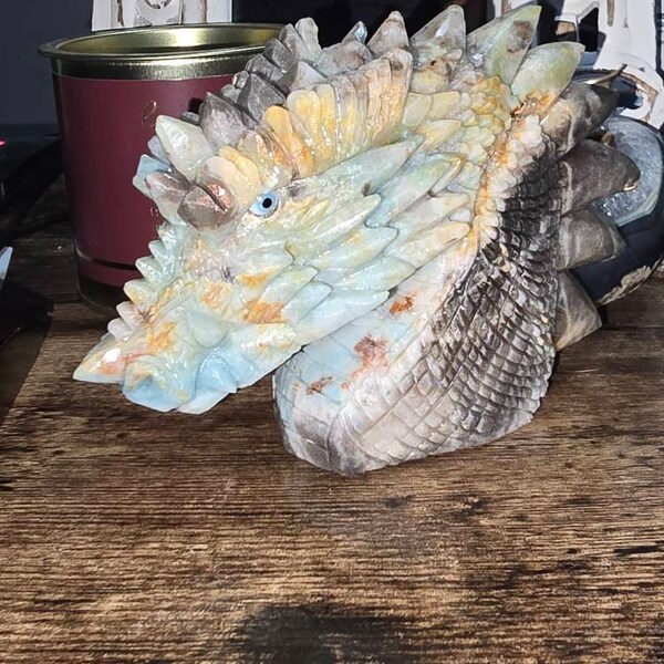 Natural Crystal Quartz Hand-carved Dragon Statue. Home Decoration ...