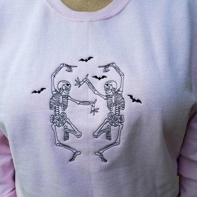 Dancing Skeletons Embroidery Design, Halloween Skeleton Embroidery ...