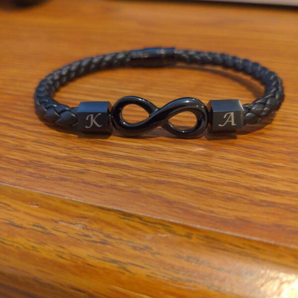 Personalized Engraved Infinity Charm Bracelet, Custom Infinity Bracelet ...