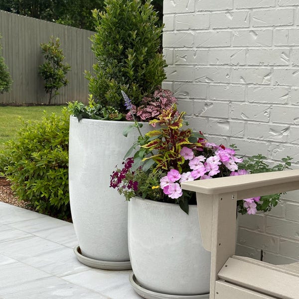 Contemporary Large Ceramic Planter - Indoor & Outdoor Pots | Speckled ...