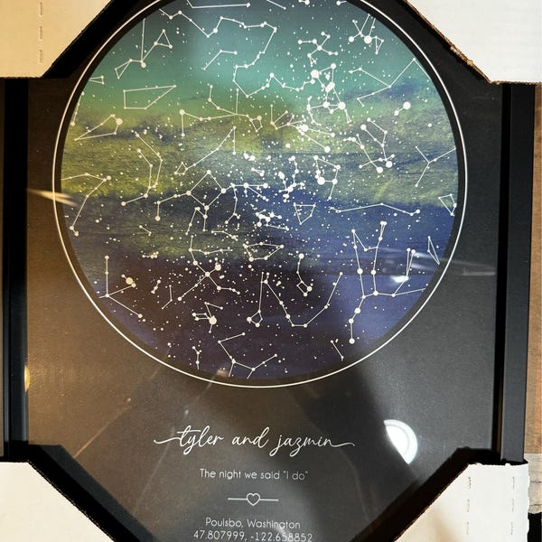 Digital 3 Night Sky Star Map, Printable JPG File, Mothers Day Gift ...