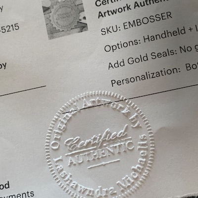 Certificate of Authenticity Seal Embosser, Custom Certificate Embossing Stamp for Gold Seals ...