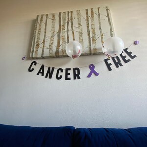 Cancer Free Banner Beat Cancer Banner Cancer Free Party Cancer Survivor ...