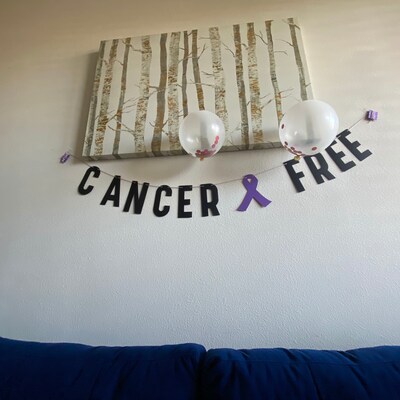 Cancer Free Banner Beat Cancer Banner Cancer Free Party Cancer Survivor ...