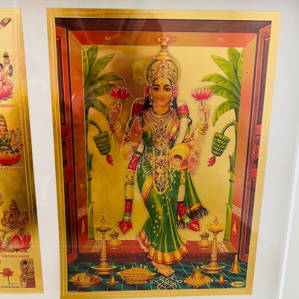 Picture/ Lord Shiva Kutumbam/ Gold Foil Picture/ Puja Item/ Gifting ...