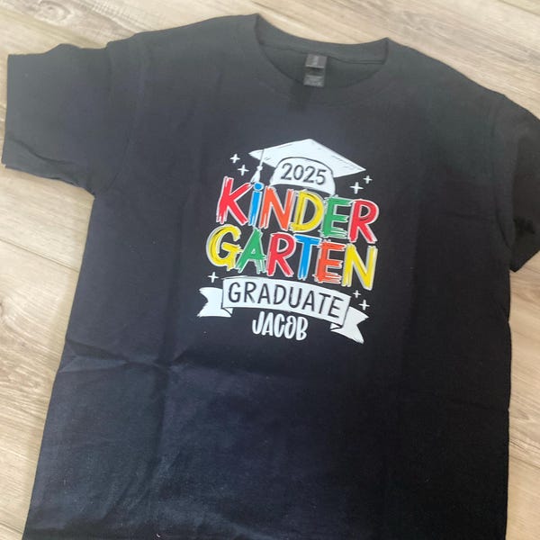 Custom Kindergarten Graduation Shirt, Kindergarten Grad Shirt, Cute ...