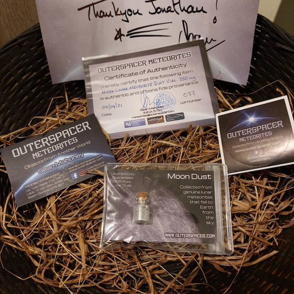 1g Authentic Moon Dust From Cutting Lunar Meteorites, in a Star Vial on ...