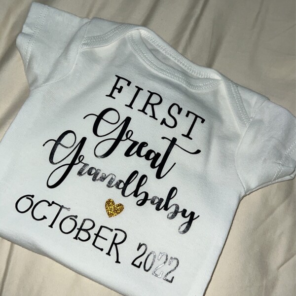 First Great Grandbaby Custom Pregnancy Announcement Baby Reveal Gift ...