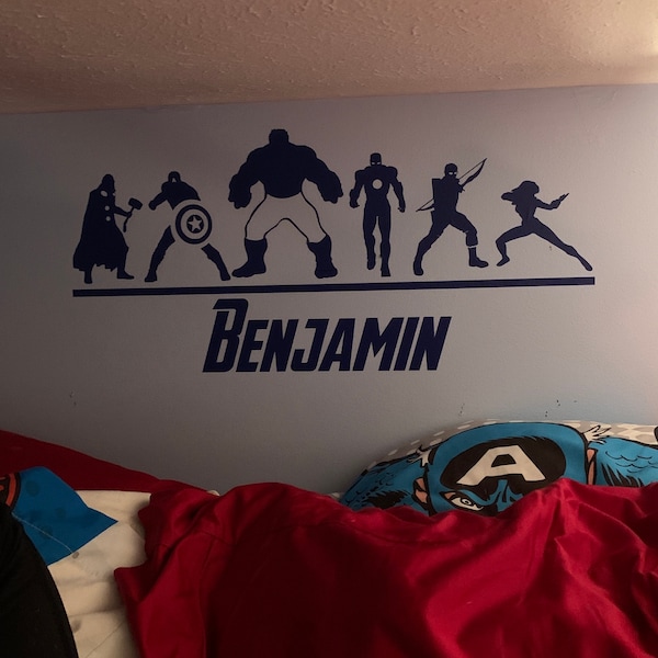The Avengers Wall Decal | Personalized Superhero Name Decal/sticker ...