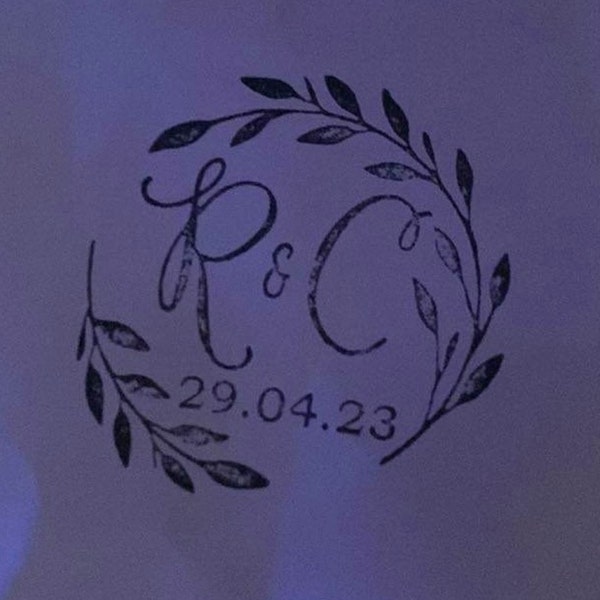 Custom Initials Ink Stamp (style 1) - Etsy