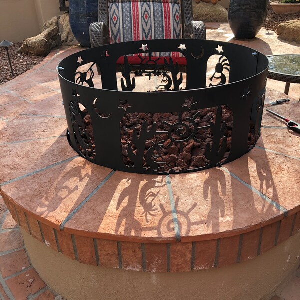 30 Inch Kokopelli, Bolt Together Fire Pit Painted High Temp Black, 12 ...