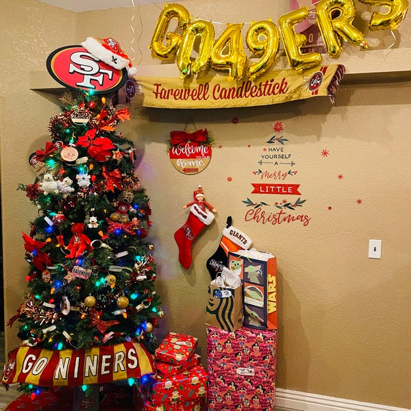 12" San Francisco 49ers Wood Round Door Sign Welcome to Our Home 49er ...