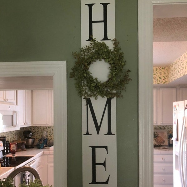 Vertical Home Sign Welcome Sign Home Decor Wall Decor Country Decor ...