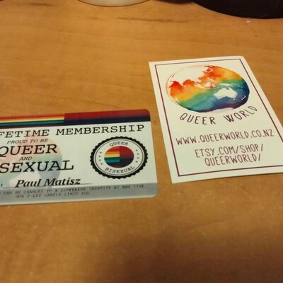 Double Identity LGBTQIA Lifetime Membership Card Gay Pride Card LGBT ...