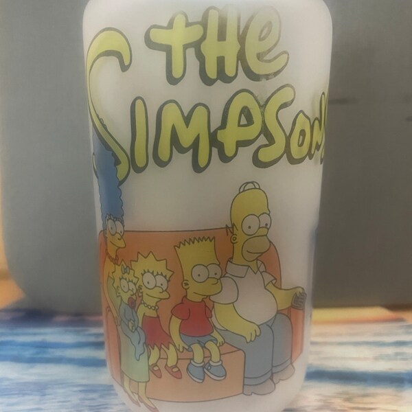 DIGITAL* Simpson Entire Cast Cartoon Tumbler Libbey PNG, 16oz Glass Can ...