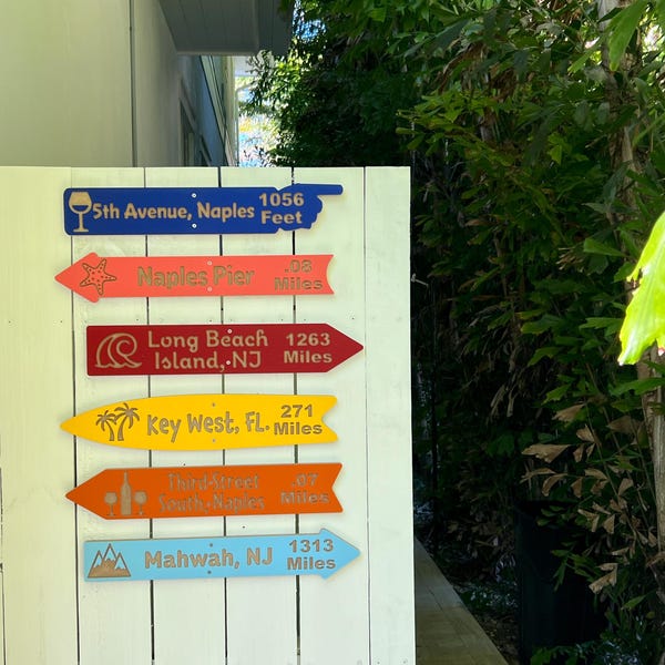Direction, Mileage, Destination Outdoor Beach Signs - Custom Carved ...
