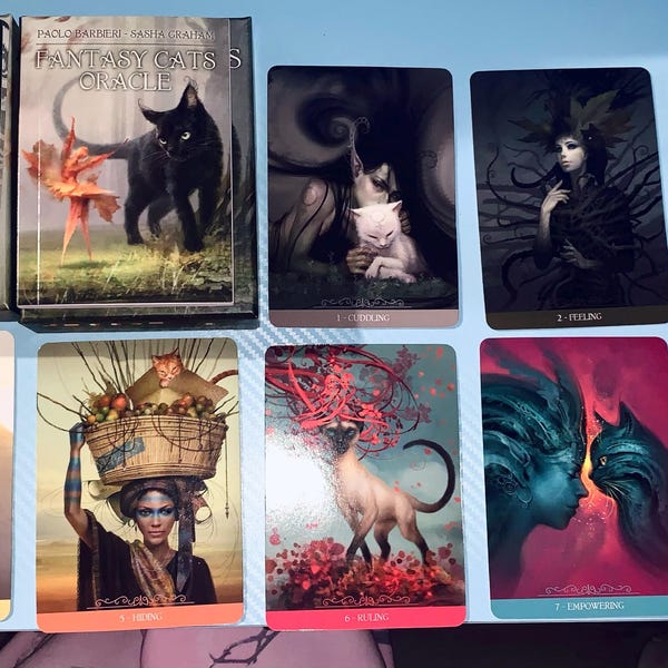 Fantasy Cats Oracle Kit Deck Cards Set Paolo Barbieri Card Booklet ...