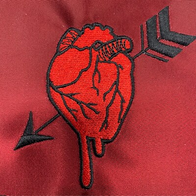 Melting Heart Machine Embroidery Design. 4 Sizes in PES, DST, JEF, Etc ...