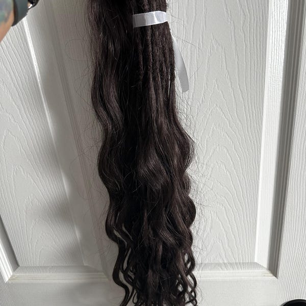 DE/ SE Curly Synthetic Dreads Extensions Wavy Dreads, Curly Dreads ...
