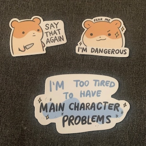 Hamster With Knife Sticker Funny Meme Sticker Cute Laptop Sticker Gifts ...