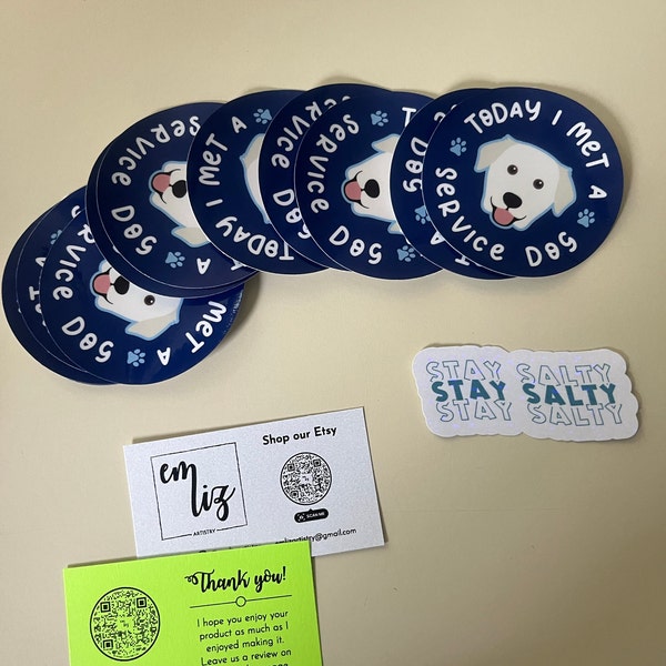 Stickers - Assistance Animals Save Lives - Personalize - I Met an ...