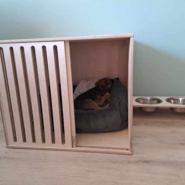 Bungalo Dog House, Puppy Crate House, Modern Dog House, Dog Bed, Wooden ...