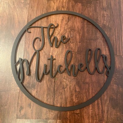 Wedding Ring Sign With Names Personalized Wedding Sign Hoop - Etsy