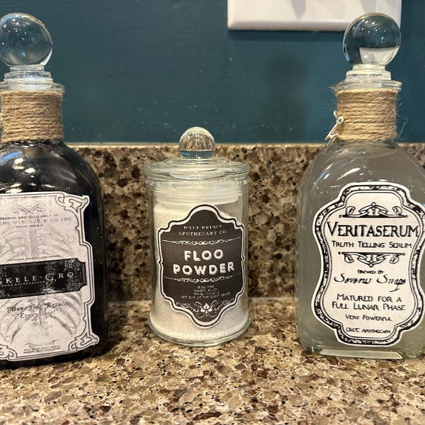 Wizarding HP Fandom Potions. These Magical Decor Pieces Come in 3 ...