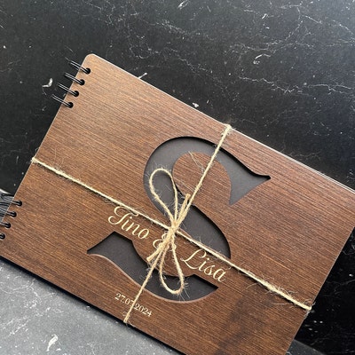 Personalized Guest Book Wedding Monogram Guestbook Alternative Wedding ...