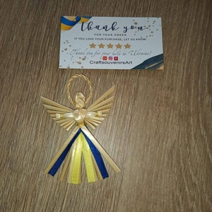 Straw Angel Handmade. Christmas Decorations. Hanging Figurine. - Etsy