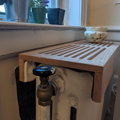 Solid Poplar Pine or Oak and Other Wood Radiator Heater Top Cover Vent ...