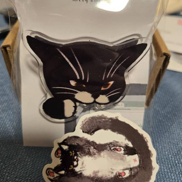 Biting Kitty Clips - Cat Journaling Clips - Cat Chip Clips - MAGNET ...