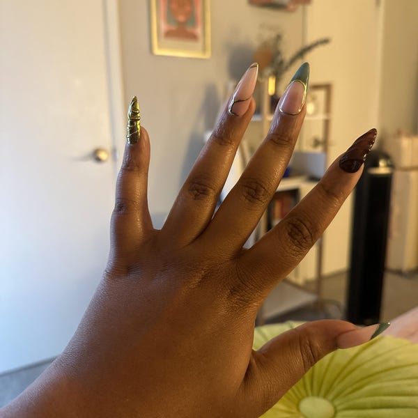 Hand Drawn Nails/custom Press on Nails/party Press on Nails/flakes for ...