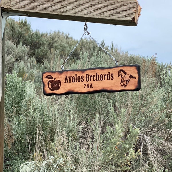 Western Ranch House Wood Sign - Custom Handmade Outdoor Welcome - Horse ...