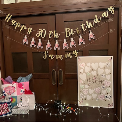 Happy 30th Birthday Banner Personalized, 30th Birthday Party ...