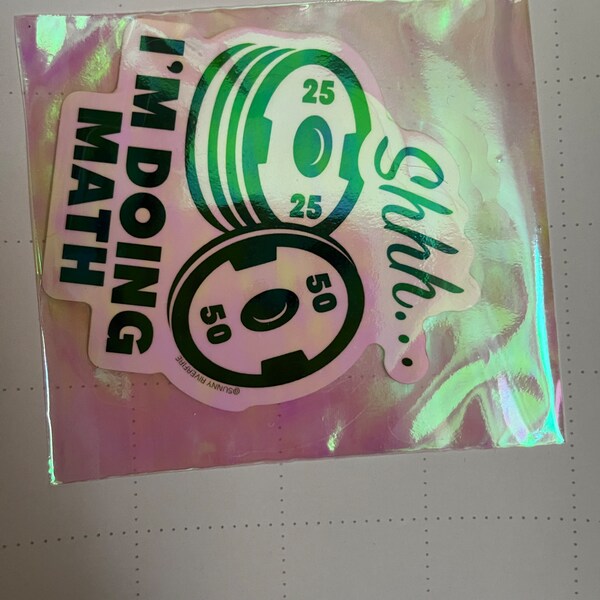 Shh..i’m Doing Math Crossfit Sticker, Barbell Sticker, Weightlifting ...