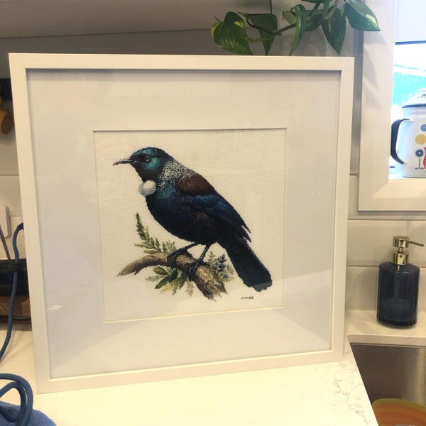 Tui Cross Stitch Pattern. New Zealand Bird Cross-stitch Pattern. Native ...