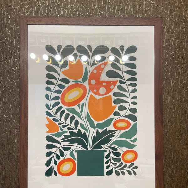 Super Mario Flowers Print: Piranha Plant, Fire Flower Art - Etsy