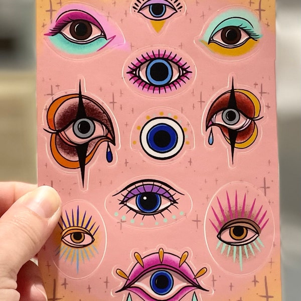 Evil Eye Sticker Sheet - Etsy