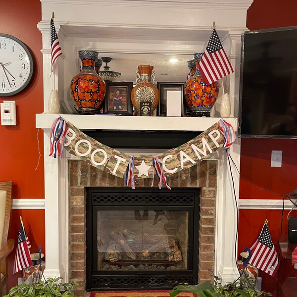 Military Party Boot Camp Paper Garland Banner - Etsy