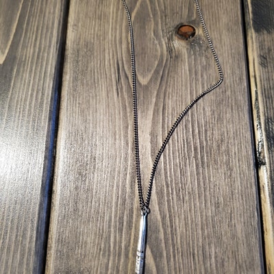 Mens Necklace METAL DRIP PENDANT Necklace, Gifts for Him, Silver Bronze ...