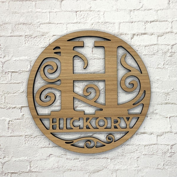 Modern Round Monogram - SVG File Download - Sized for Glowforge ...