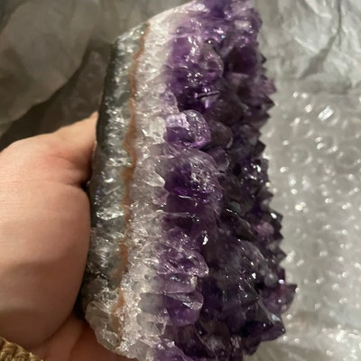 Top Grade Deep Purple Uruguayan Amethyst, Amethyst Cluster With Agate ...