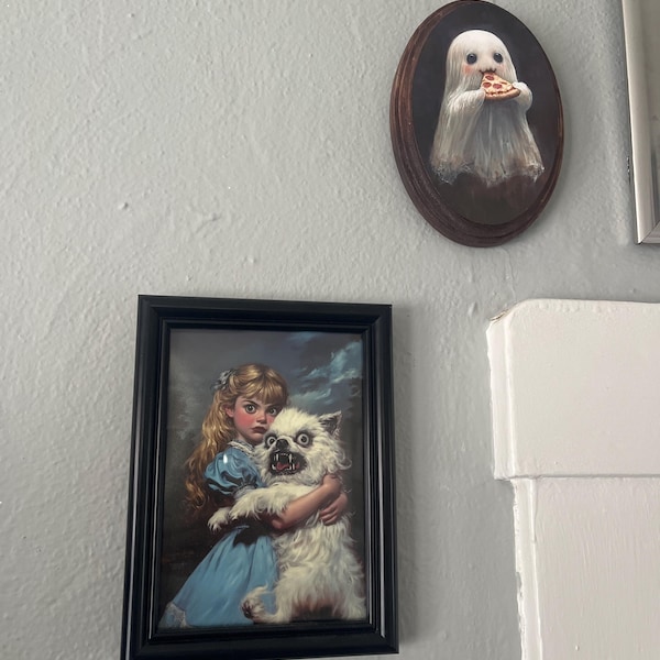 Cute Cat Art Painting, Funny Orange Tabby Feline Print Poster, Cat ...