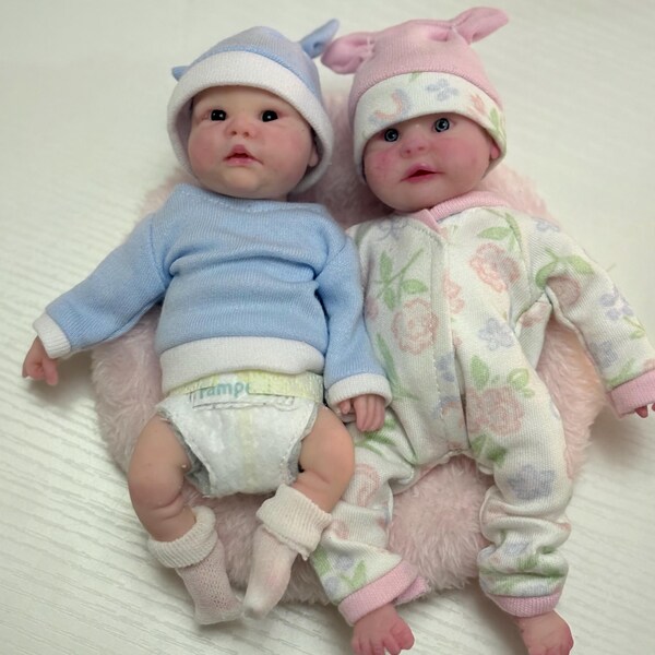 7" Inch Doll Clothes Outfit Mini OOAK Polymer Clay Baby Dolls Reborns ...