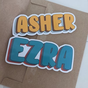 Waterproof Name Decal Personalized Vinyl Sticker NAME - Etsy