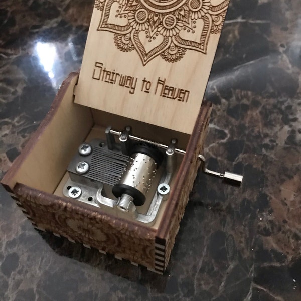 Stairway to Heaven - Led Zeppelin - Hand Crank Wood Music Box With ...
