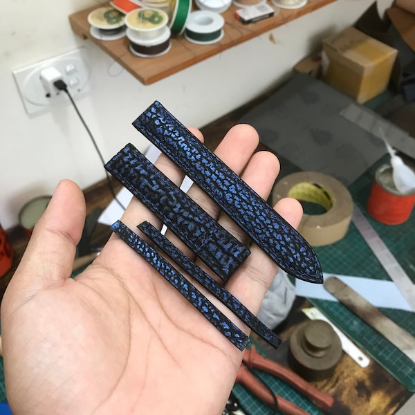 Shark Skin Watch Strap, Shark Skin Watch Strap, Blue Watch Strap, Blue ...